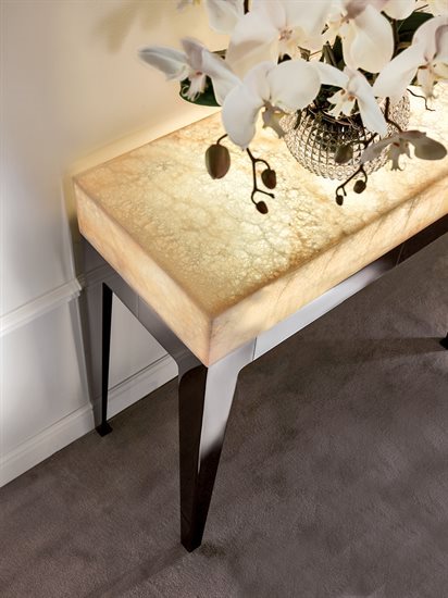 Onyx console table with light Gorky - Longhi.it