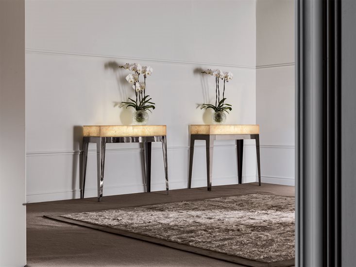 Onyx console table with light Gorky - Longhi.it