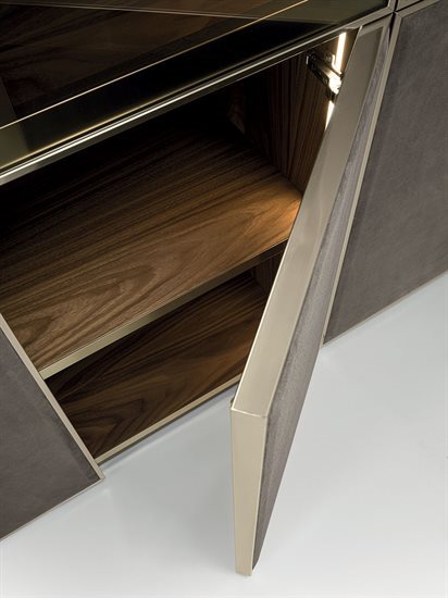 Boiserie with wooden structure for living room Ianus - Longhi.it