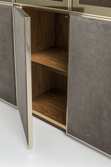 Boiserie with wooden structure for living room Ianus - Longhi.it