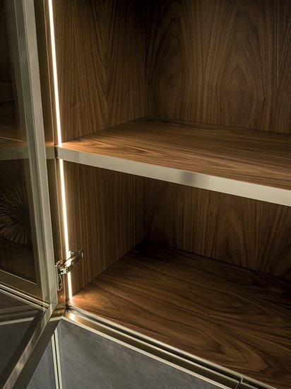 Boiserie with wooden structure for living room Ianus - Longhi.it