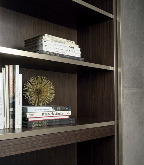 Boiserie with wooden structure for living room Ianus - Longhi.it