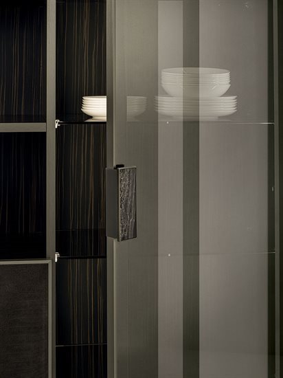 Boiserie with wooden structure for living room Ianus - Longhi.it