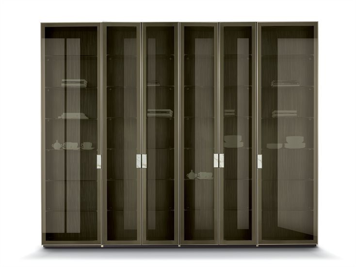 Boiserie with wooden structure for living room Ianus - Longhi.it