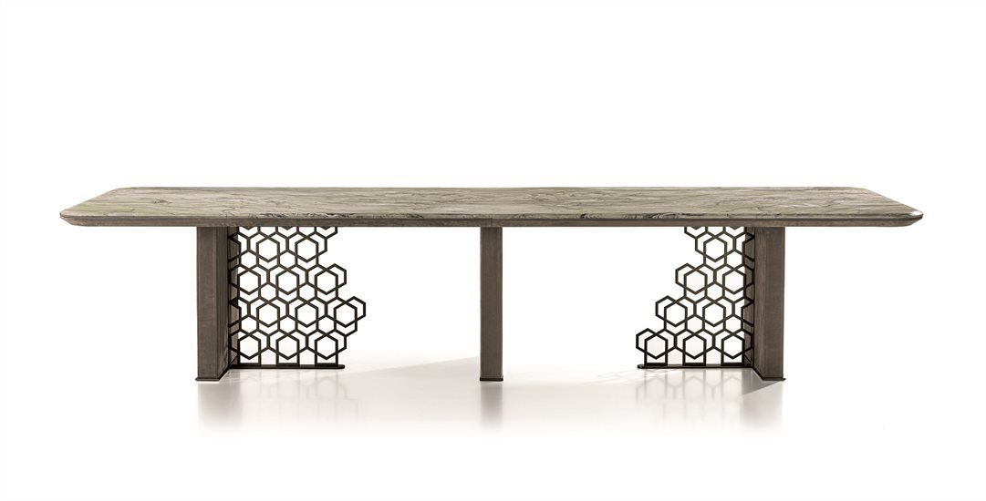 Modern living room table in marble Excelsior - Longhi.it