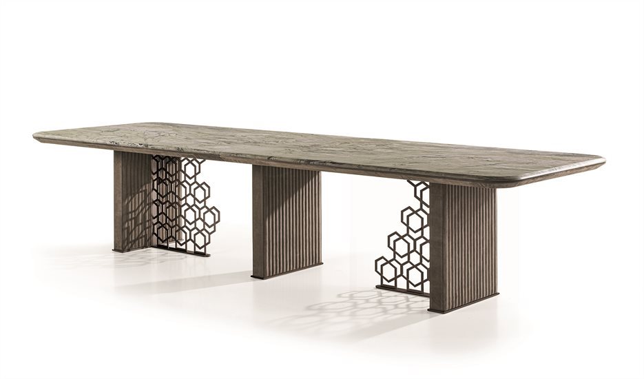 Modern living room table in marble Excelsior - Longhi.it