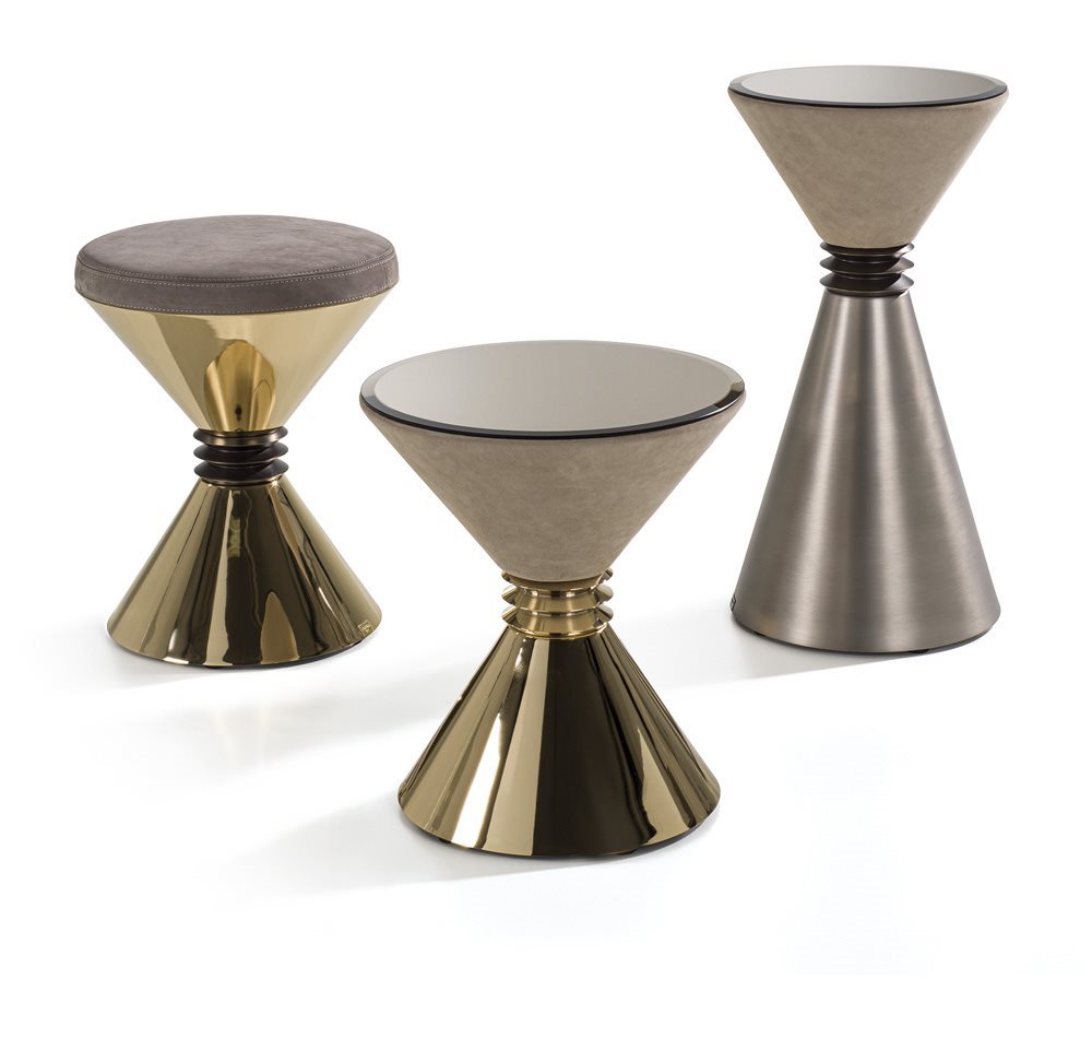 Tavolini moderni in metallo componibili a base conica Angie - Longhi.it